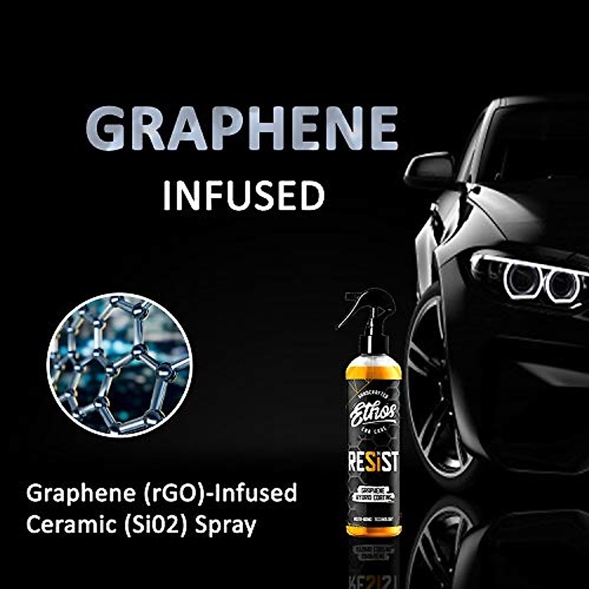 Ethos Resist - UV Ceramic Coating for Cars - Reduces Water Spotting - Enhances Coatings - Graphene Ceramic Coating Protection for Car, Boat, RV, Truck