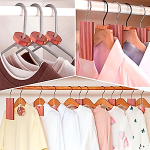 Cedar Blocks for Clothes Storage 56 Pcs, Cedar Planks with Metal Hooks, Cedar Rings and Balls, Cedar Scented Sachets, for Closets, Drawers, Bookshelves and Shoes Protection