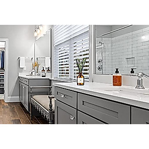 Flower Reed Diffuser Set Eucalyptus & Lavender Scent for Bathroom Accessories Shelf Decor & Air Fresheners, Sticks Defusers with 4.0 fl oz Essential Oils & Leaves, House Bedroom Office Decor & Gifts