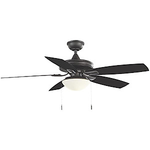Hampton Bay Gazebo III 52 in. Indoor/Outdoor Natural Iron Ceiling Fan with Light Kit YG836A-NI