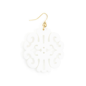 ZENZII Uptown Swirl Earring (White)