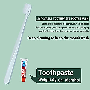 HiTuYi Manual Disposable Toothbrush Hotel Toothbrush Soft Bristle Travel with Toothpaste Individually Wrapped Paper Box 30pcs per Case