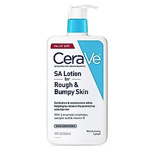 CeraVe SA Lotion for Rough & Bumpy Skin | Vitamin D, Hyaluronic Acid, Lactic Acid & Salicylic Acid Lotion | Fragrance Free & Allergy Tested | 19 Ounce