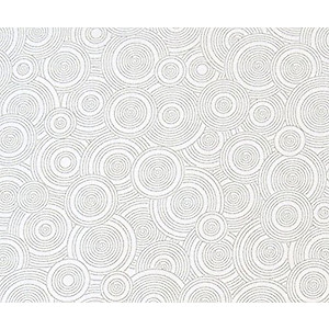 SheetWorld Baby Fitted Round Crib Sheet, 100% Cotton Woven Sheet, Unisex Boy Girl, 42 x 42 inches, Grey Multi Circles, Made in USA