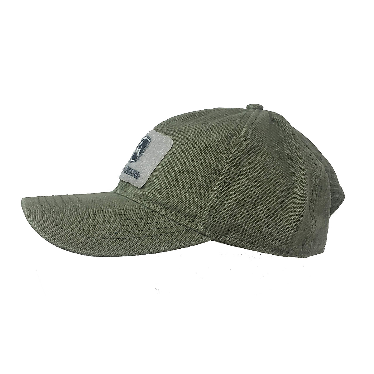 John Deere Patch Logo Olive Green Twill Canvas Hat