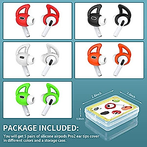 (5 Pairs) Ear Hooks for AirPods Pro 2, Silicone Anti Slip AirPods Pro 2 Ear Hook Accessories for Apple AirPods Pro 2nd Generation 2022【NOT Fit in Case】