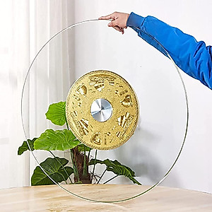 WEBUP Glass Lazy Susan Turntable 20inch 24inch 28inch 30inch 34inch 38inch Large Rotating Serving Tray Round Table Revolving Plate Tempered Glass Swivel Tray, Thick 8mm (Size : 100cm/38Inch)