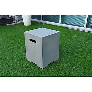 AMS Fireplace Elementi Concrete Square Propane Tank Cover - ONB01-109