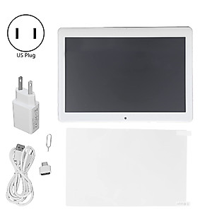 Zyyini Tablet, 1280x800 HighDefinition Resolution Tablet, 10 Inch Front Rear Dual Camera Full Viewing Angle Gaming Tablet, Compatible for Android 9.0, Blue, 100‑240V (US Plug)