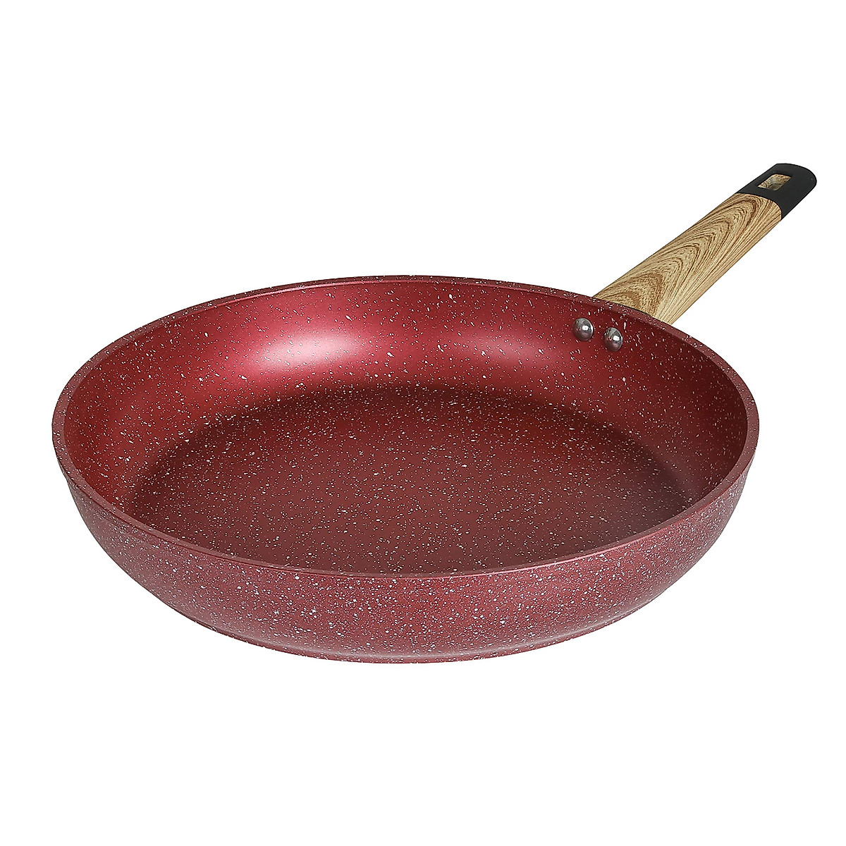 Art of Cooking 12" Granite Nonstick Frying Pan Omelet Skillet Cookware (Induction Compatible) (Canyon Red)