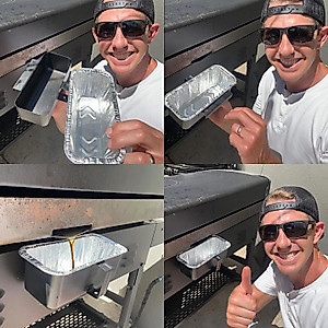 [30-Pack] Blackstone Griddle Compatible Cup Liners, Aluminum Foil Drip Pans for Easy Drain Management of Blackstone Grease Trays. Bulk Package, 5017, Size: 8" x 3 3/4"