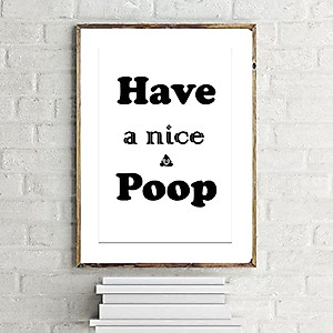 Bathroom Quotes and Sayings Art Prints, Set of Four Photos 8x11 Unframed | Aesthetic Bath Decorations, Great Gift for Restroom and Toilet Decor, Black and White Funny Home Wall Pictures, Hillarious/Humorous, Perfect for Housewarming Gifts Under $10