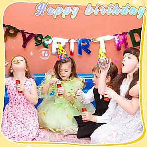 Libima 200 Pcs Colorful Multihole Bubble Wands Mini Bubbles Party Favors for Summer Activities Indoor Outdoor Games Bath Birthday Party Favors, 4 Colors