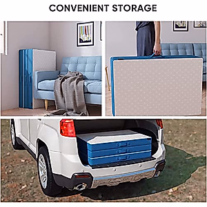 BedStory Queen Folding Mattress with Carry Bag, Portable Mattress for Camping, Traveling, Multifunction Tri Folding Floor Mattress with Cover, 4 Inch