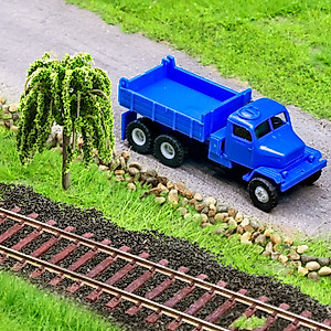 Nuanchu 9 Pack Scenery Basing Material Kit for Miniatures Model Stone, Grass Cashmere Powder, Dry Grass Mixed Model Grass Powder Green Micro Landscape Building Miniatures Fake Grass Fairy Garden