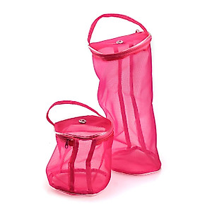 Ciieeo 2pcs Mesh Organizer Bags Handbag Organizer Tote Bag with Zipper Bag Organizer for Tote Knitted Handbag