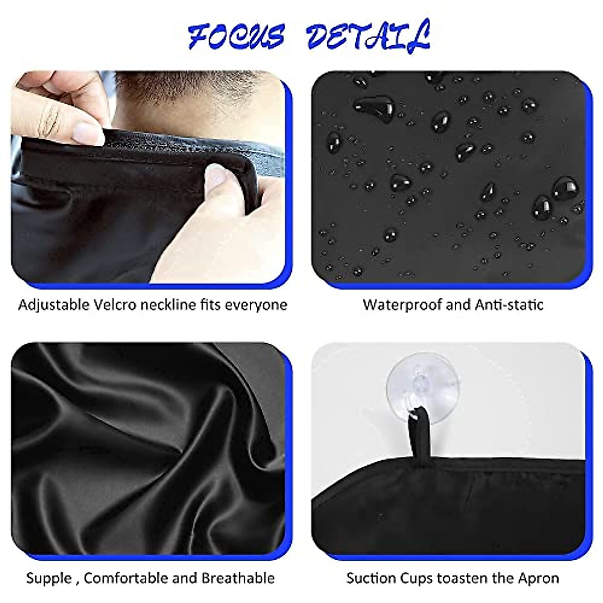 Besititli Beard Bib Apron Kit, Beard Hair Clippings Catcher for Men Shaving & Trimming, Non-Stick Waterproof Grooming Cape Apron with Adjustable Neck Straps, Best Gift for Men