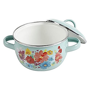 The Pioneer Woman Breezy Blossom Mini Dutch Oven with Lid - 2 Pack of 1.05QT Mini DutchOvens