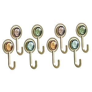 PRETYZOOM 8 Pcs Retro Diamond Adhesive Hook Retro Decor Vintage Decor Home Decor Hooks Self Adhesive Hook for Bathroom Cute Wall Hook Wall Hanger No Punching Decorative Wall Abs