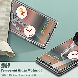 Orzero Phone Case Compatible for Google Pixel 6a 5G, with Screen Protector + Camera Lens Protector (Tempered Glass), Solid Acrylic Back Cover TPU Frame Shock-Proof Body Protection - Crystal Clear