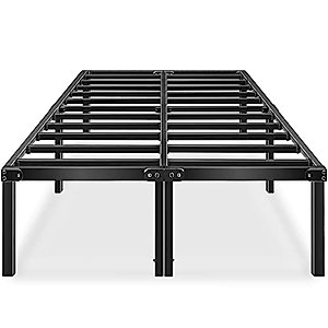 HAAGEEP 18 Inch High Platform California King Bed Frame with Storage Metal Cal Bedframe No Box Spring Needed Tall