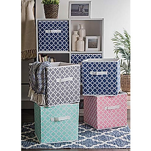 DII Non Woven Polyester Storage Bin, Pink Sorbet, Small Set of 4