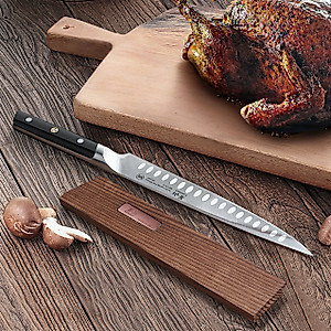 Cangshan 1021523 Solid Ash Wood Magnetic ANCHOR Knife Sheath Only for 9-Inch Carving Knife