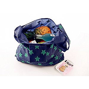 Kaxich Reusable Grocery Shopping Bags Foldable Grocery Bags Eco-friendly Shopping Bags Shopper Tote Bag Folding to fits in Pocket (4 Pack) Waterproof and Machine Washable