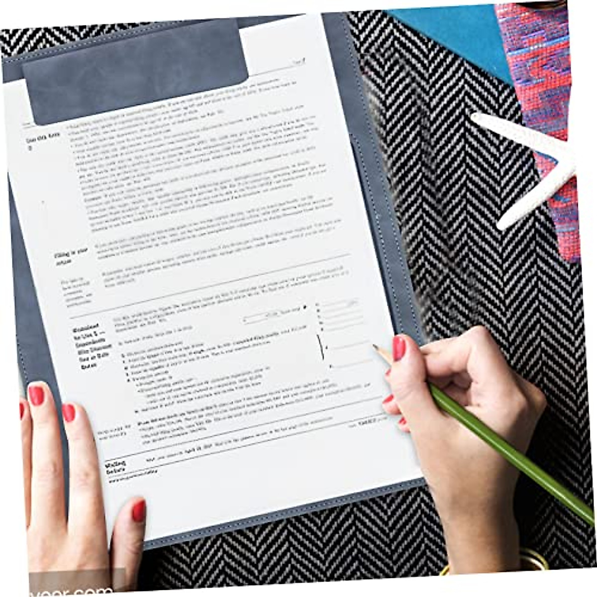 Tofficu 2pcs Folder Board File Folder Organizer Pencils File Clipboards Paper Clipboard Writing Base Plate Exam Paper Clips Recording Board Clip Board Blue Business A4 Test Paper