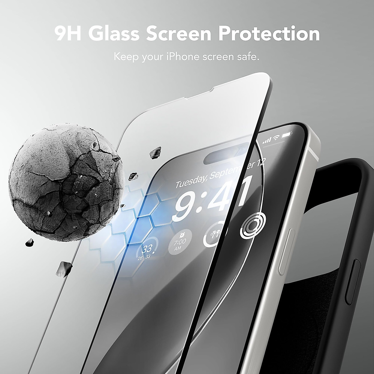 GONEZ for iPhone 14 Pro Max Case Silicone, Compatible with MagSafe, with Screen Protector + Camera Lens Protector, Liquid Silicone Shockproof Protective iPhone 14 ProMax Case 6.7", Black