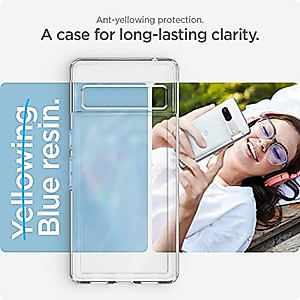 Spigen Ultra Hybrid [Anti-Yellowing Technology] Designed for Pixel 7 Case (2022) - Crystal Clear