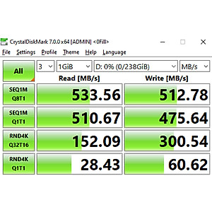 Timetec 256GB SSD 3D NAND QLC SATA III 6Gb/s 2.5 Inch 7mm (0.28") Read Speed Up to 530 MB/s SLC Cache Performance Boost Internal Solid State Drive for PC Computer Desktop and Laptop (256GB)