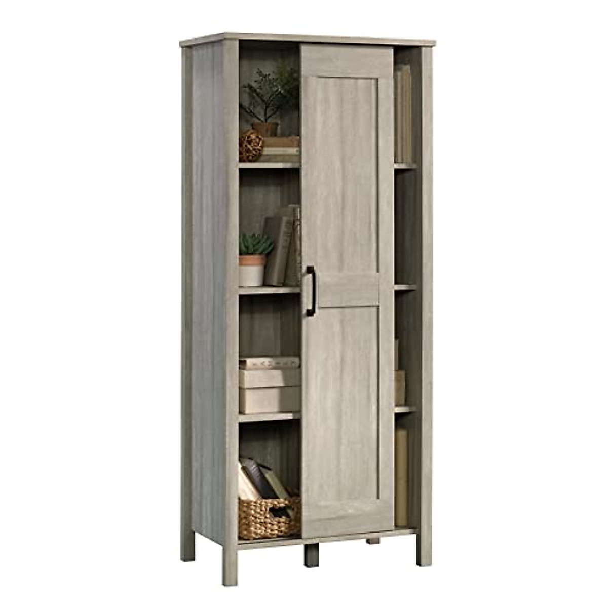 Sauder Miscellaneous Storage Sliding Door Cabinet, L: 27.09" x W: 15.39" x H: 62.99", Spring Maple Finish