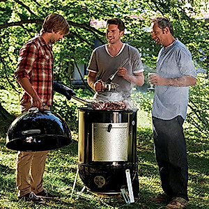 Weber 22-inch Smokey Mountain Cooker, Charcoal Smoker,Black