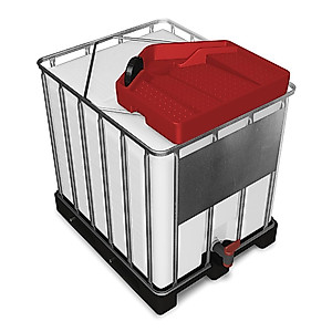 DENIOS® IBC Tote Funnel - Premium IBC Funnel chemically Resistant Polyethylene in red – 1x - Large Funnel - Made in USA - IBC Tank Funnel for Totes - Funnels – Fast & Safe