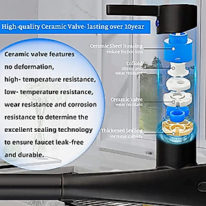 Touchless Kitchen Faucet, ANBSR Kitchen Sink Faucet with Pull Down Sprayer, High Arc Pulldown Single Handle for Motion Sensor, One Hole and 3 Hole 3 Setting Oil Rubbed Bronze Touch Kitchen Faucet