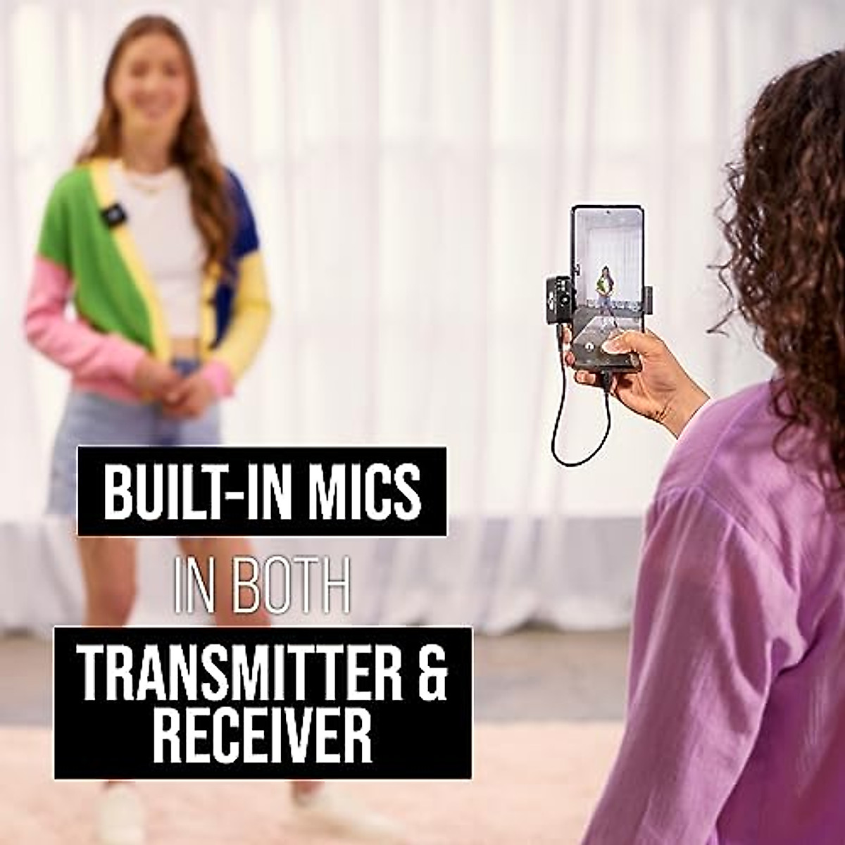 RØDE Wireless ME Ultra-compact Wireless Microphone System with Built-in Microphones, GainAssist Technology and 100m Range for Filmmaking, Interviews and Content Creation, Wireless ME