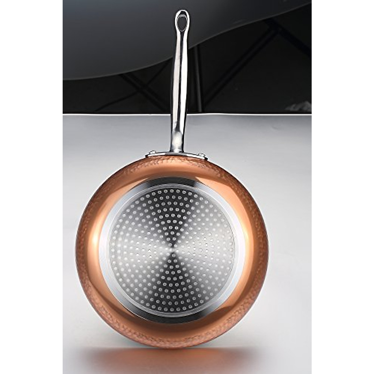 COOKSMARK 10 Piece Hammered Copper Cookware Set with Nonstick Coating, Induction Pots and Pans Set Dishwasher Safe