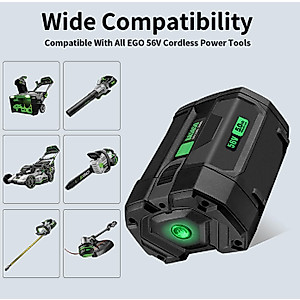 DMKAOLLK 56V 5.0 Ah Replacement for EGO Battery for Ego 56V Battery BA2800 BA2800T BA1400T BA2242T BA4200 BA4200T BA5600T, fit for All 56V EGO Power Tools ST1511T LB7654 ST1623T MHC1502 ST1502LB