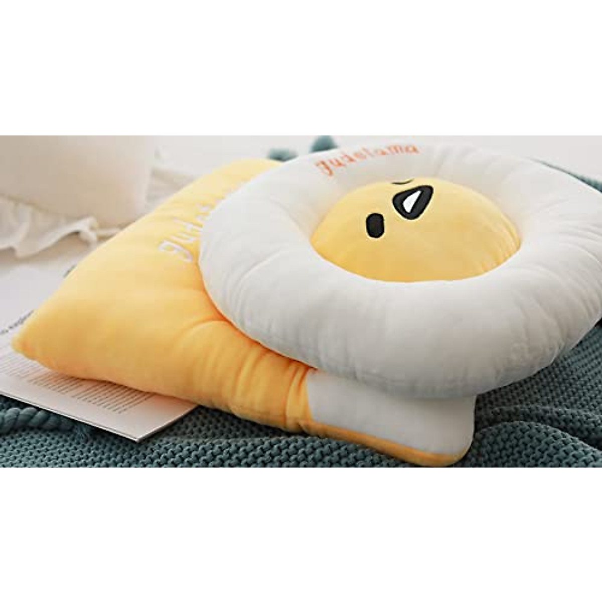 foefaik New Lazy Cute Egg Cushion Throw Pillow Nap Pillows Sofa Bed Back Pillow