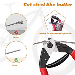 mankk 73PCS Universal Bike Brake Cable Kit and Housing Replacement Kit Stainless Steel Bike Cable Cutter Wire Cable Cutters with Cable End Caps and O-Rings for Mountain Road Bike Bicycle M-111