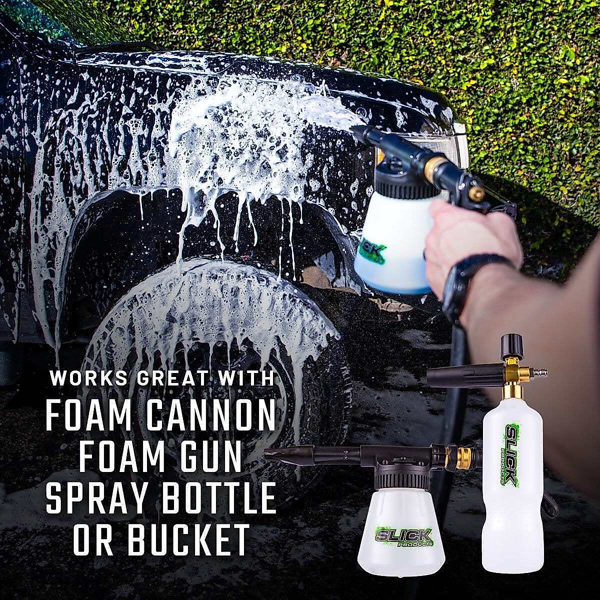 Slick Products Wash & Wax Super Concentrated Car Wash Foam Shampoo For Car, Truck, RV, Motorhome, Toy Hauler, and Boat (64 oz.)