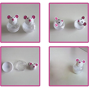 GANPUB Pink Interactive Toys for Cats, Play Cat Toy Pet Cat Kitten Mouse Shape Treat Holder Food Storage Dispenser Chew Play Toy for Indoor Cat and Kitten Exercise,Toys