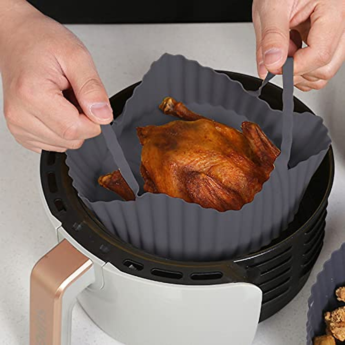 Air Fryer Cooking Liner - Heat Resistant Oven Baking Paper Liner | Round Non-Stick Serving Pot, Oven Tray, Air Fryer Accessories for Microwave Ovens, Freezers, Air Fryers Bairong