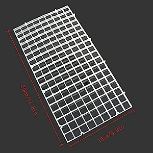 RLECS 2pcs 30cm x 15cm Plastic Grid Divider Tray Egg Crate Louvre Aquarium Fish Tank Bottom Isolation, White