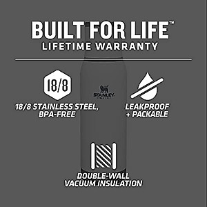 Stanley Adventure To Go Insulated Travel Tumbler - 25oz - Leak-Resistant Stainless Steel Insulated Bottle with Insulated Cup Lid and Splash-Free Stopper