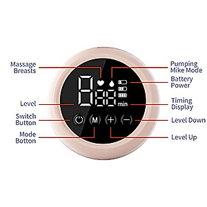 Double Electric Breast Pump with Massage Function,Breastfeeding Pump with 2 Modes & 9 Levels,Rechargeable Nursing Breast Pumps with LED Display (03)