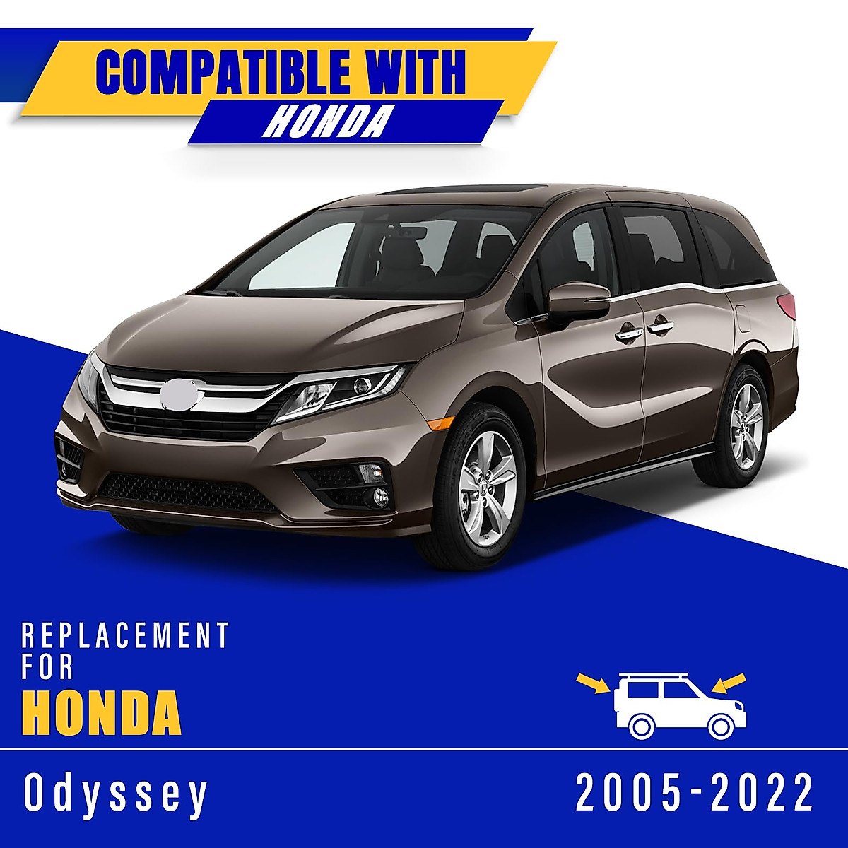 3 wipers Replacement for 2005-2022 Honda Odyssey, Windshield Wiper Blades Original Equipment Replacement - 26"/22"/16" (Set of 3) U/J HOOK