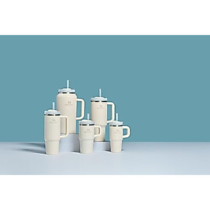 Stanley Quencher H2.0 Tumbler with Handle and Straw 30 oz | Flowstate 3-Position Lid | Cup Holder Compatible for Travel | Insulated Stainless Steel Cup | BPA-Free | Cream 2.0