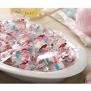 Red Bird Soft Cotton Candy Puffs 52 oz Tub, Mints Individually Wrapped, Gluten Free, Kosher, Free from Top 8 Allergens, Made with 100% Pure Cane Sugar